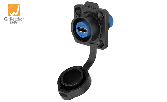 LP16法兰航空插头插座-交直流防水连接器-TYPE-C免焊式接插件-惟兴E-WEICHAT厂家