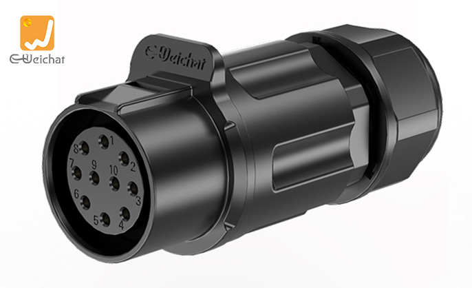 LP24塑料连接器-航空插头-10芯焊接款-惟兴E-WEICHAT厂家