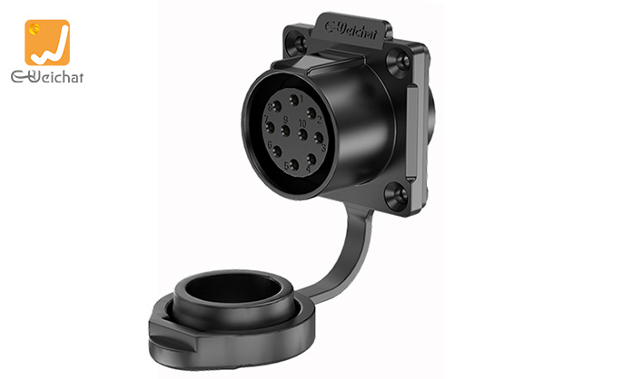 LP24塑料连接器-航空插头-10芯焊接款-惟兴E-WEICHAT厂家